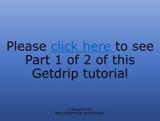 Getdrip Part 2 - How to Connect Getdrip to Your Hosted Wordpress | PPT