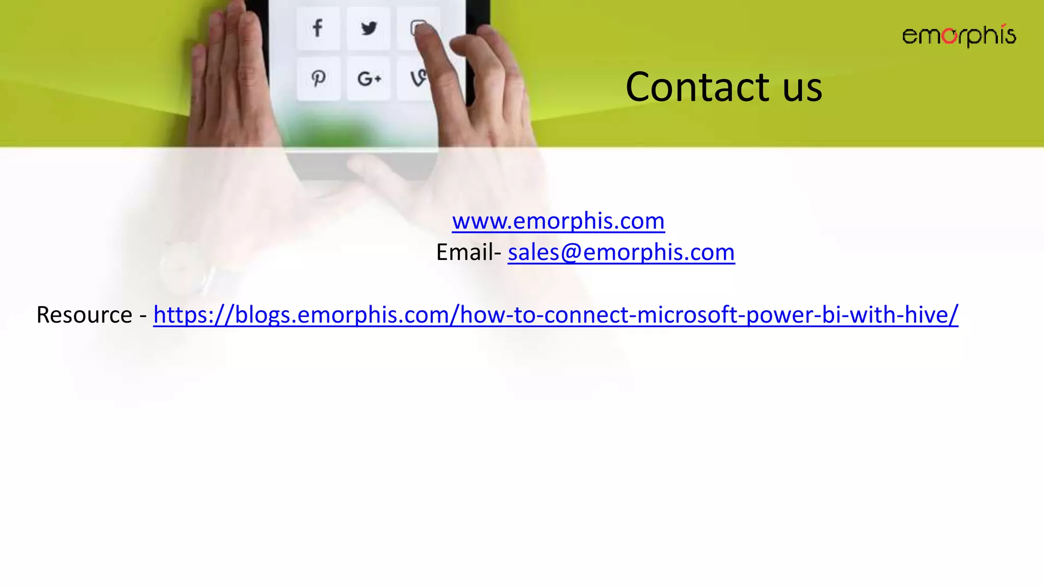How to Connect Microsoft Power BI with Hive? | PPT