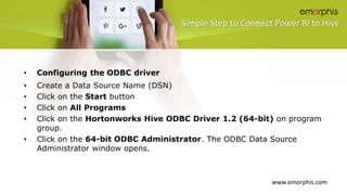 How to Connect Microsoft Power BI with Hive? | PPT | Free Download