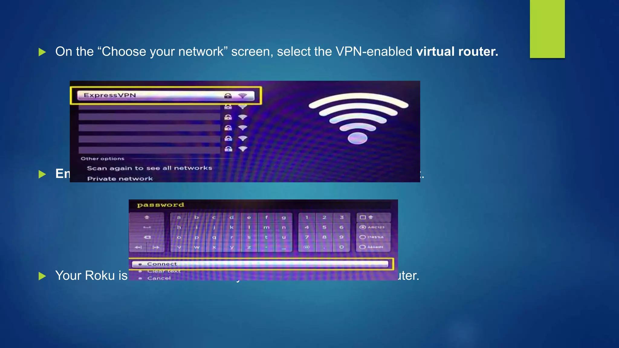 How to connect roku to virtual router - windows | PPT