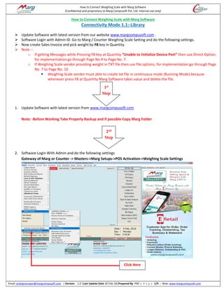 How to connect weighing scale with marg software | PDF | Computer ...