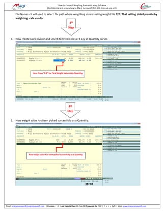 How to connect weighing scale with marg software | PDF | Computer ...