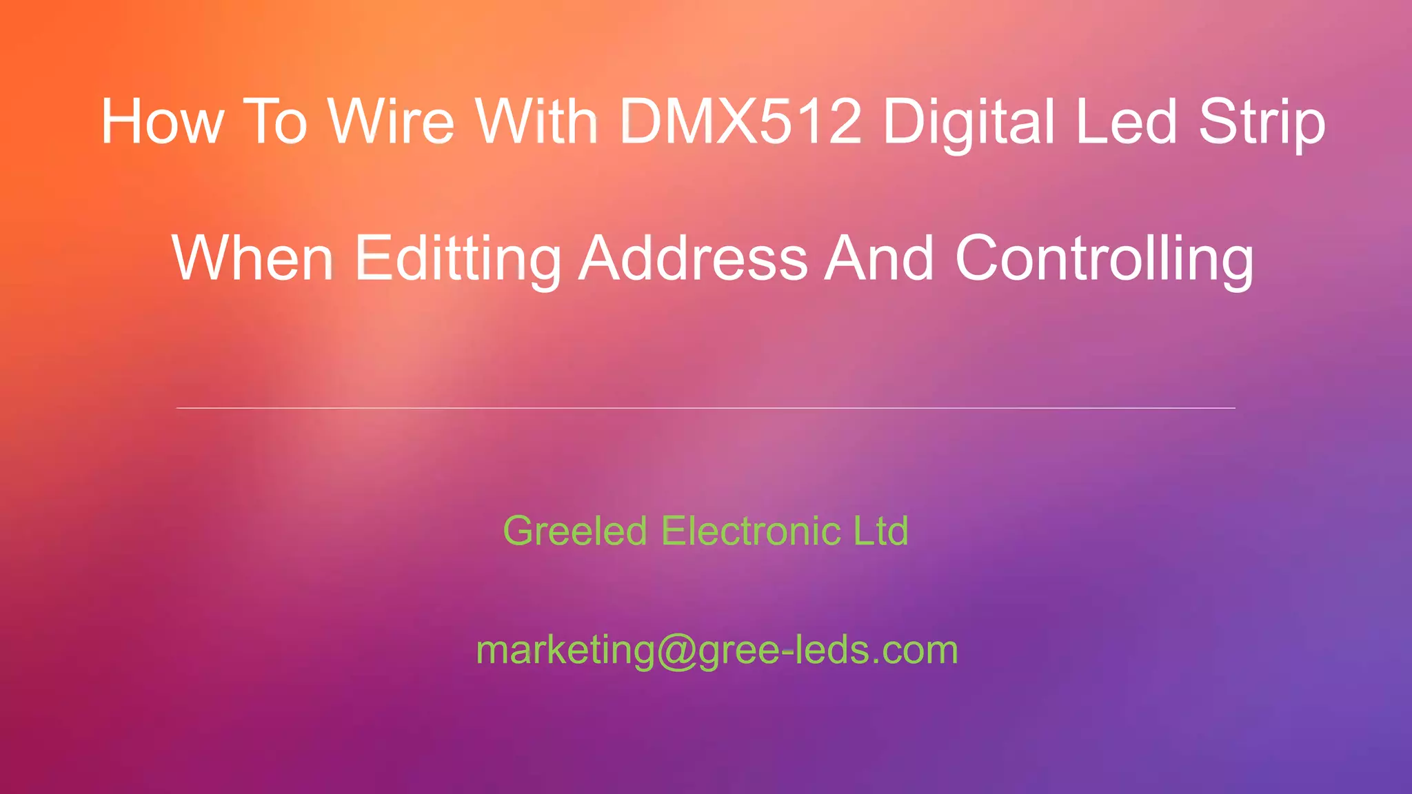How to connect wire with dmx512 led strips | PPT