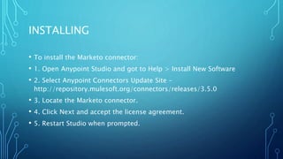 How to connect with Marketo connector | PPT