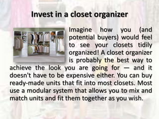 How to conquer messy, cluttered closets(finished) | PPT