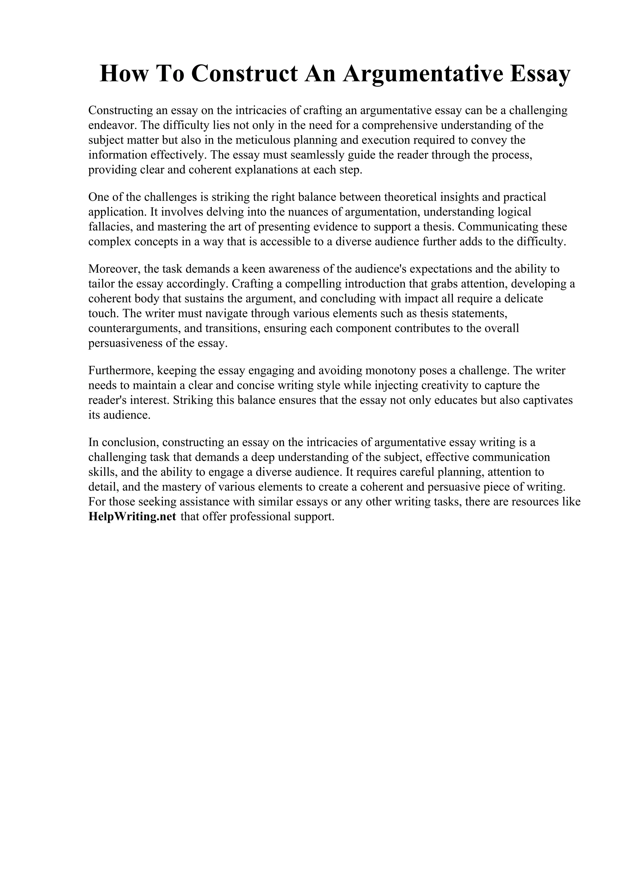 How To Construct An Argumentative Essay.pdf