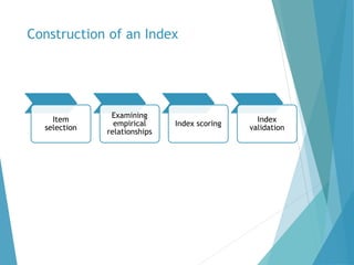 How to construct an index for social research | PPTX