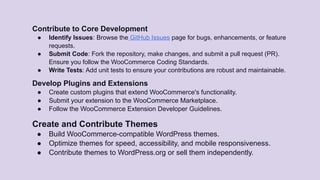 How to Contribute to the WooCommerce Ecosystem as a Developer | PPT