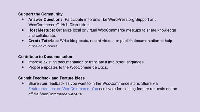 How To Contribute To The Woocommerce Ecosystem As A Developer Ppt