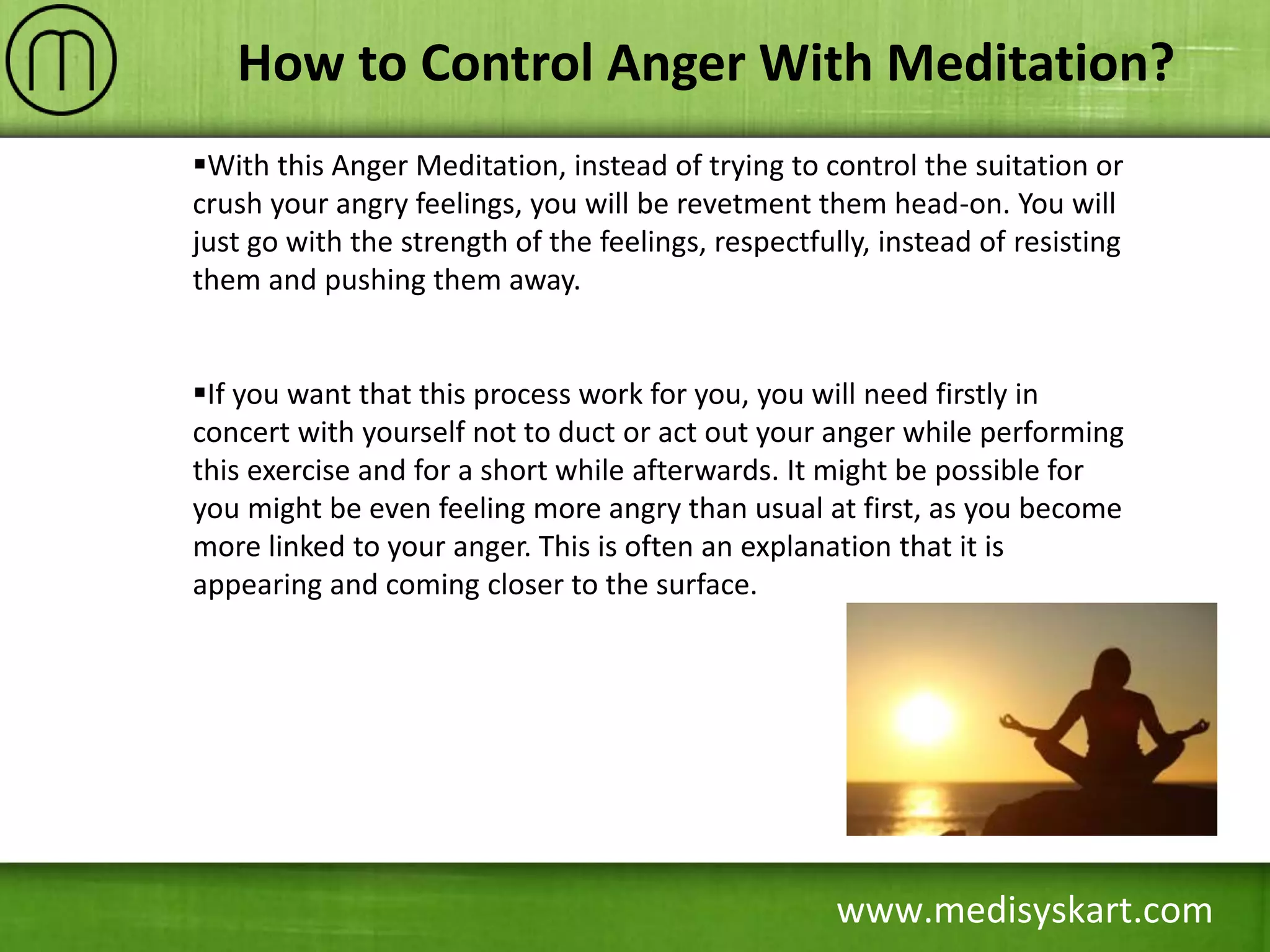 How to Control Anger With Meditation | PPTX | Mental Health | Diseases ...