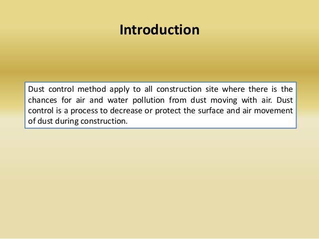 How to Control Dust at Construction Sites | PPTX