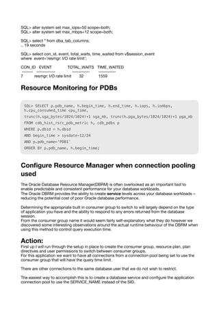 How To Control IO Usage using Resource Manager | PDF