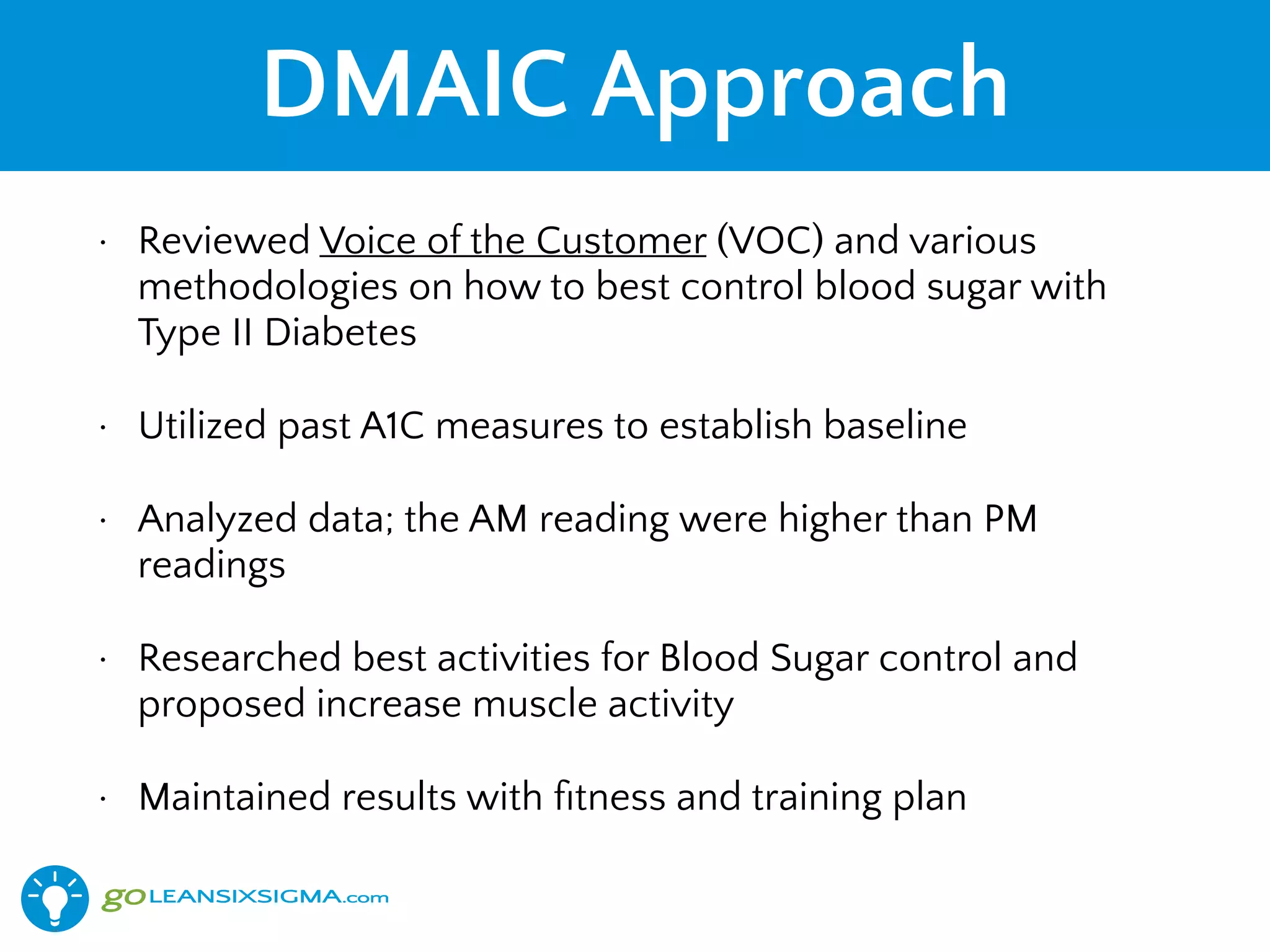 How To Control Your Blood Sugar Using Lean Six Sigma - GoLeanSixSigma.com