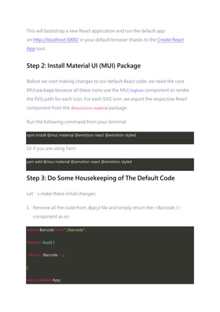 How to Convert a Component Design into an MUI React Code | PDF