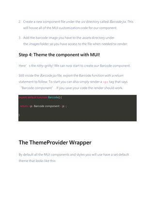 How to Convert a Component Design into an MUI React Code | PDF
