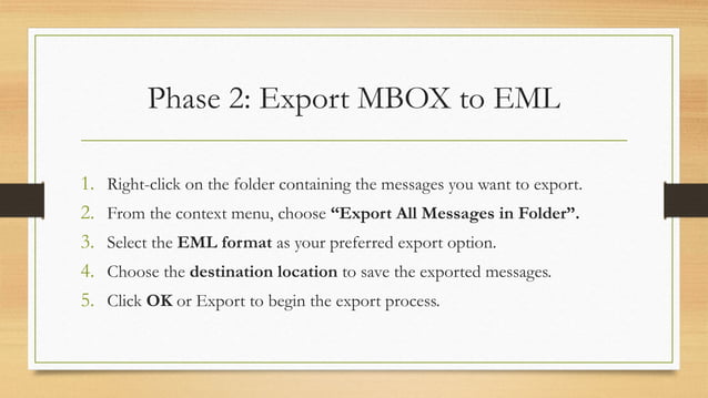 Convert MBOX Files to EML Format In Few Simple Steps | PPT