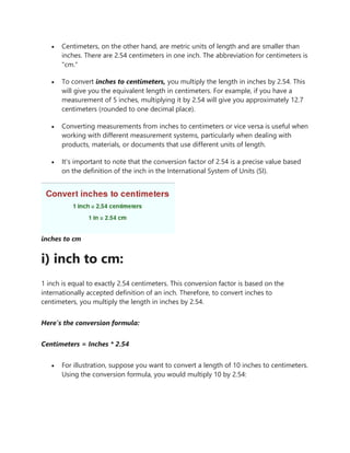 How to Convert MM to Inches and CM to Inches.pdf | Physics | Science