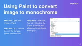 How to convert pdf to monochrome | PPT