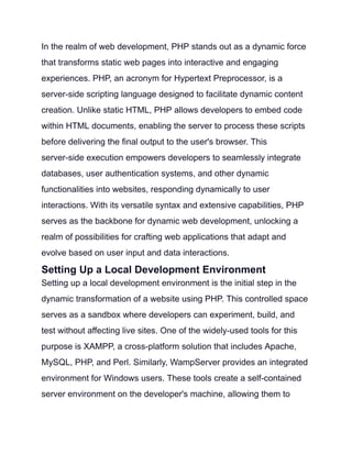 How to Convert Static Website to Dynamic in Php.pdf