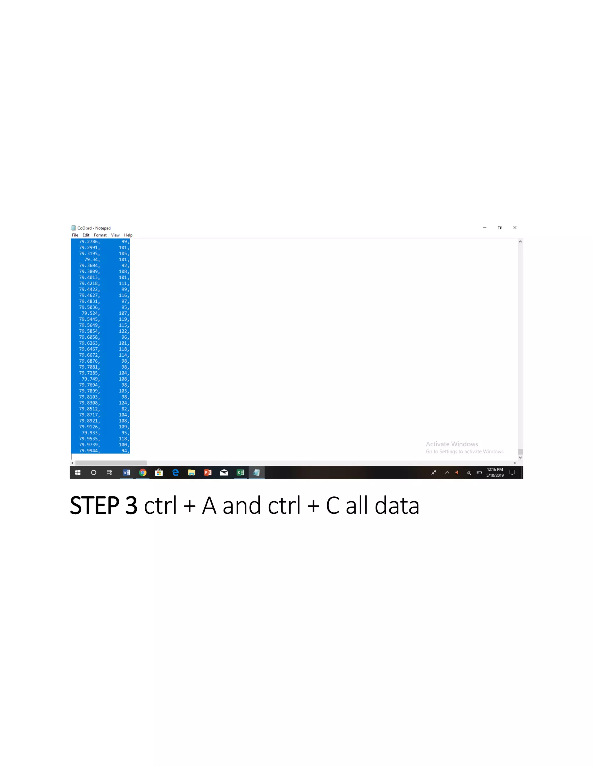 How to Convert XRD, FTIR File Data to Word Table in Order to Draw Plot ...