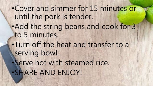 How To Cook Adobong Sitaw Ppt