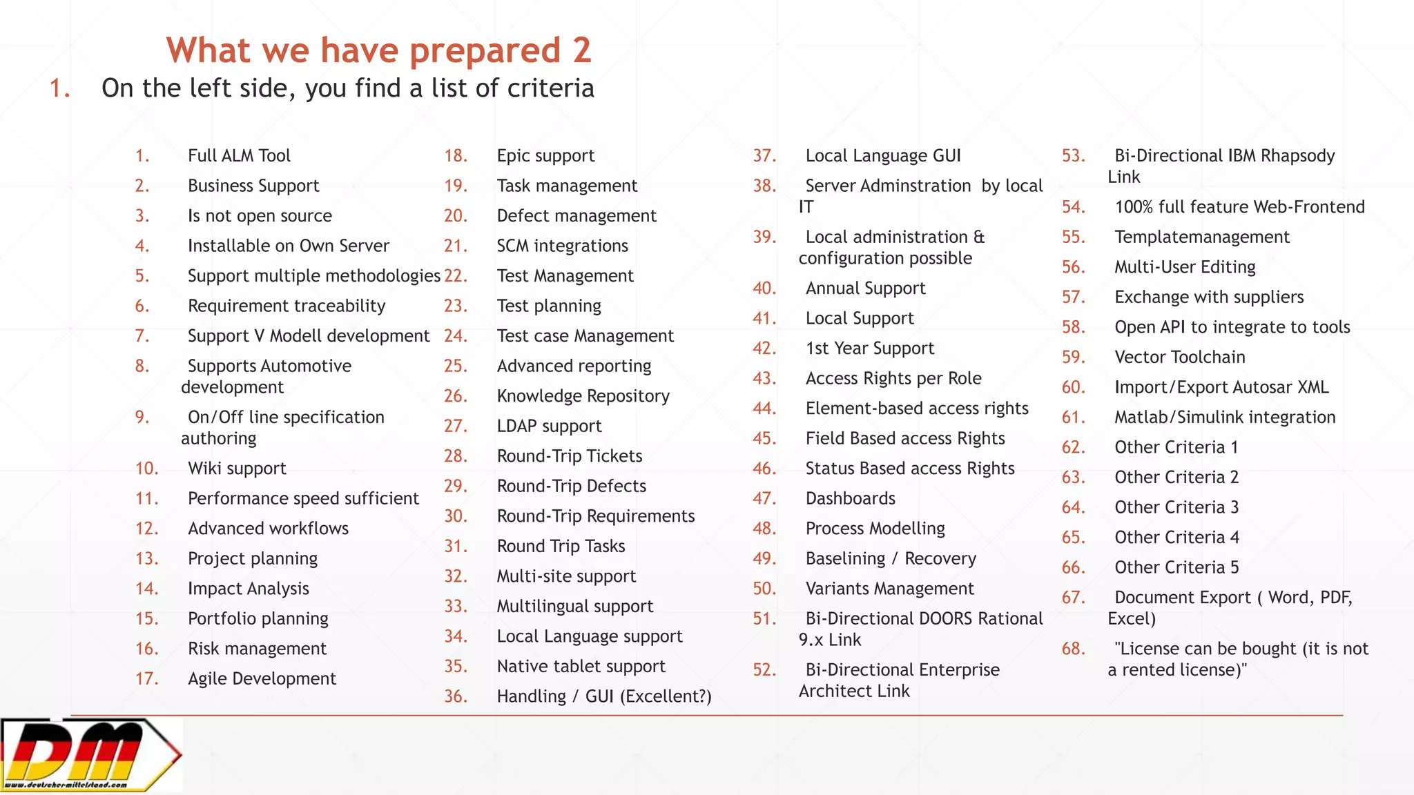 How to choose an ALM tool | PPT