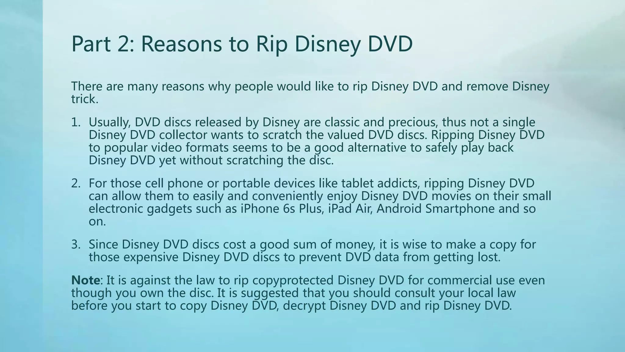 How to copy and rip disney dvd | PPT