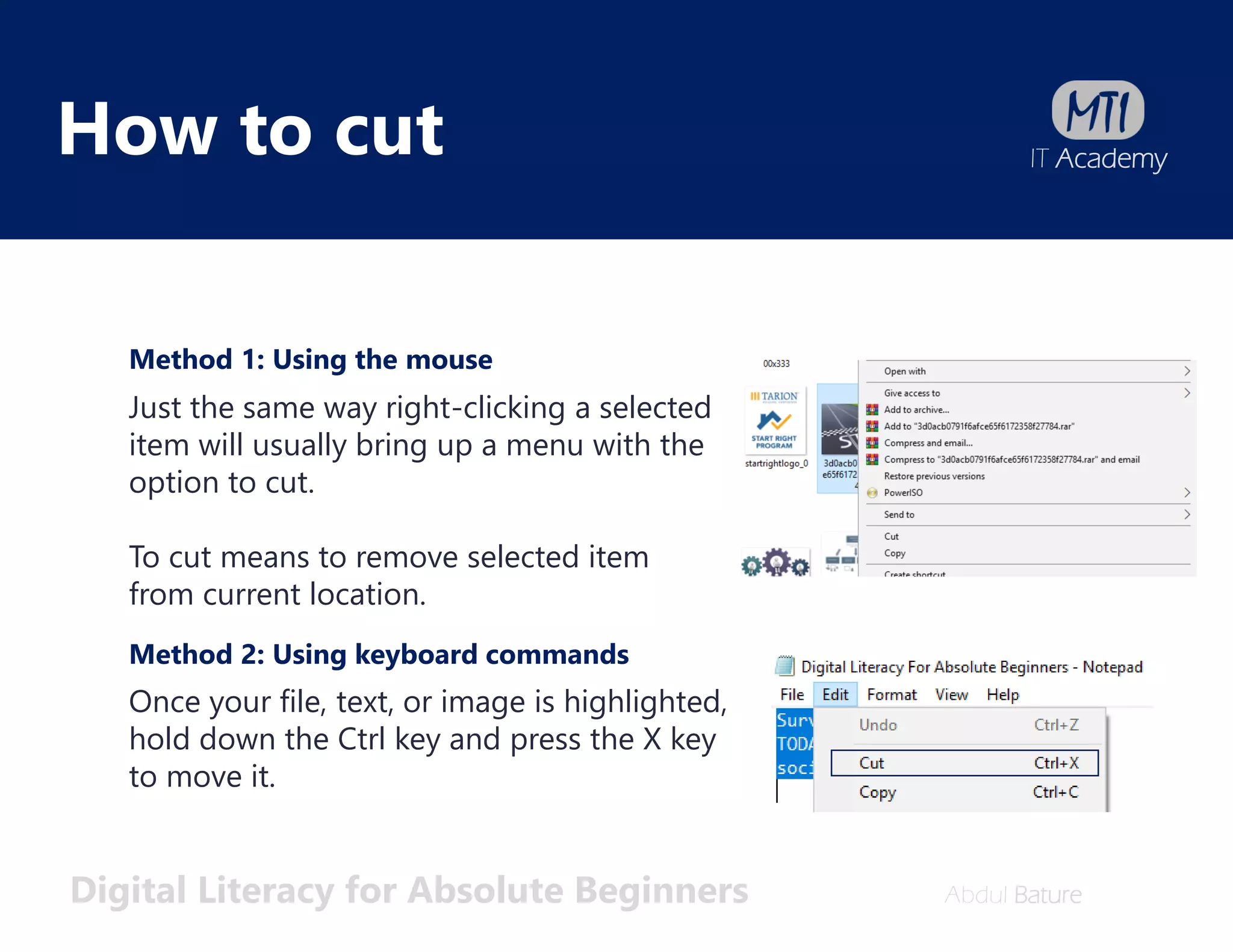 How to copy cut and paste | PDF