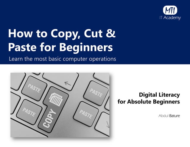 How to copy cut and paste | PDF