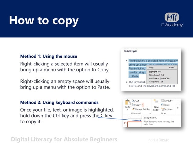 How to copy cut and paste | PDF