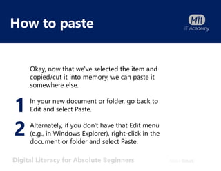 How to copy cut and paste | PDF