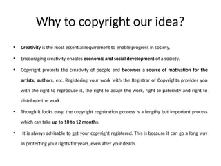 How to copyright our ideas of your unique matter.pptx
