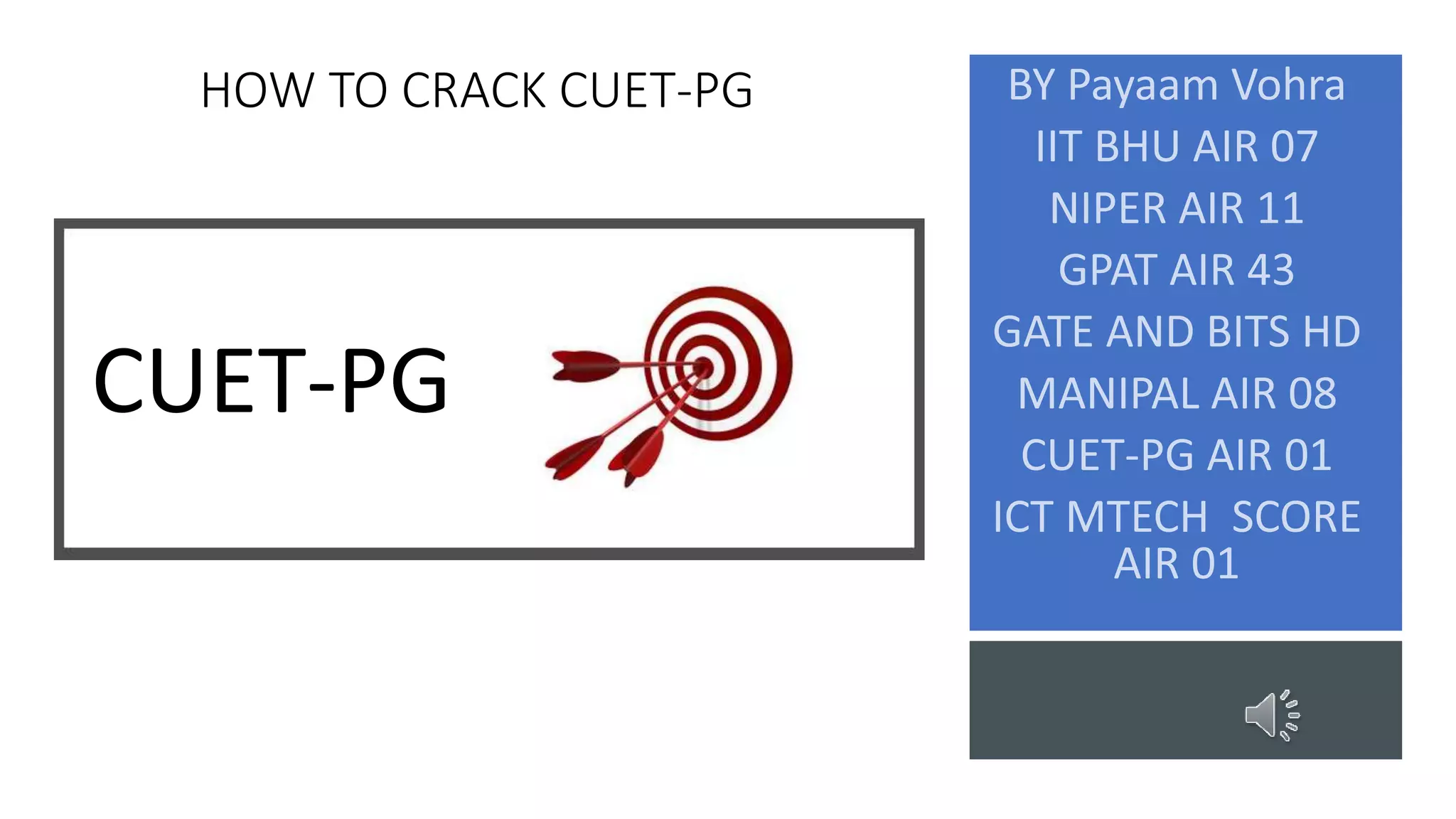 HOW TO CRACK CUET-PG.Tips n tricks to crack CUET.Preparation strategy for CUET-PG.pptx