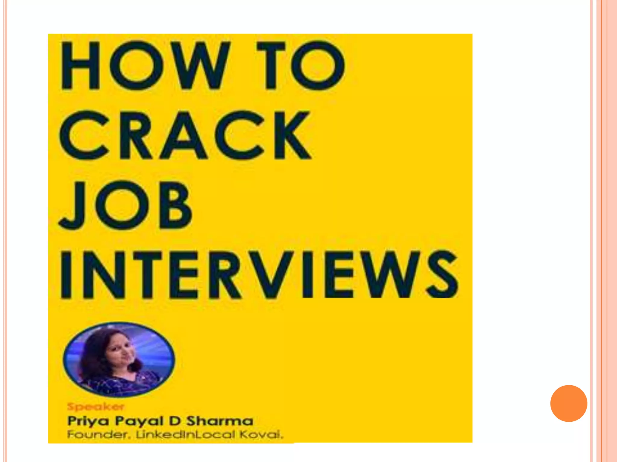 How to crack a job interview | PPT