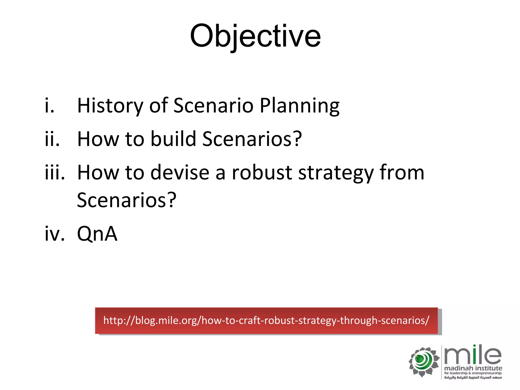 How to craft robust strategy through scenarios webinar | PPT