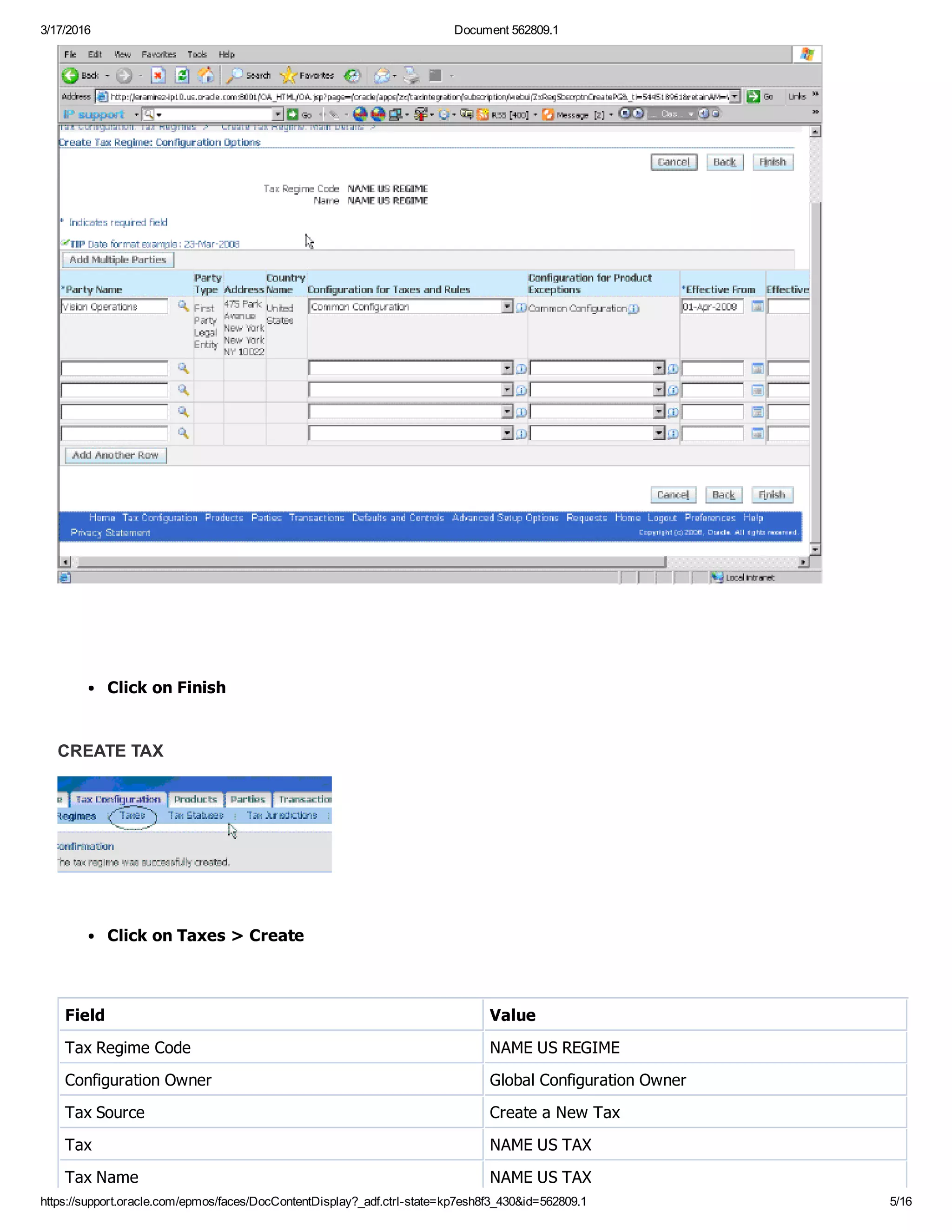 How to create a basic setup configuration of eb tax in purchasing | PDF