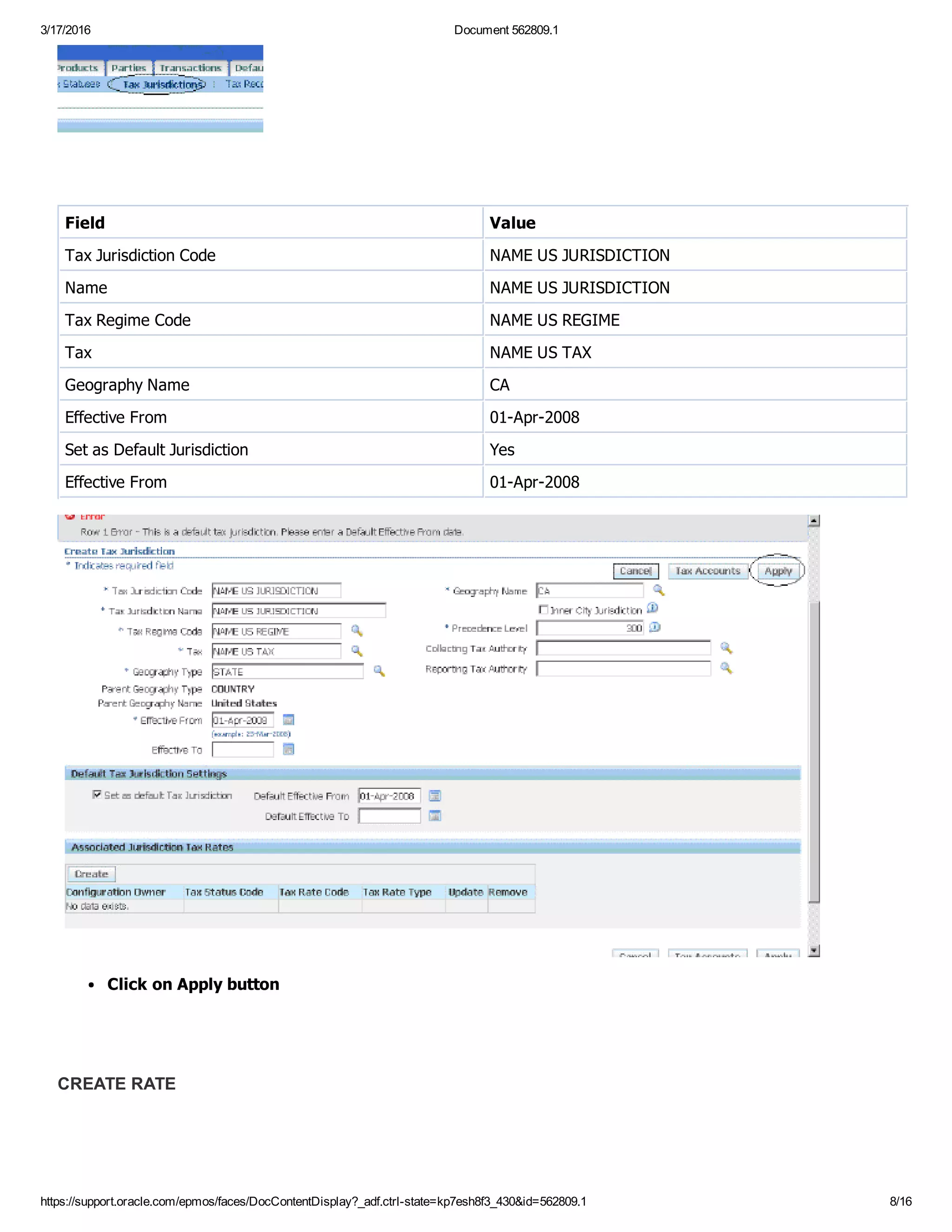 How to create a basic setup configuration of eb tax in purchasing | PDF