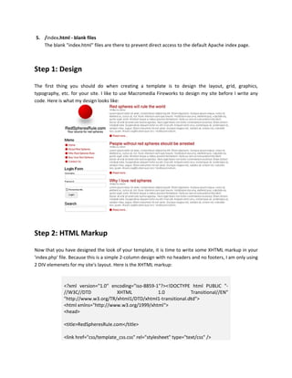 How to create a basic template | PDF | Web Development | Internet