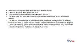 How to create a blog in php and my sql database | PPT