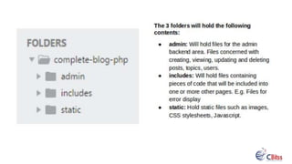 How to create a blog in php and my sql database | PPT