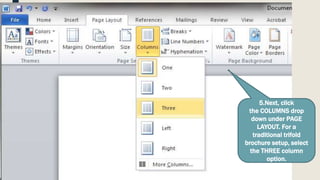 How to create a brochure in microsoft word | PPTX