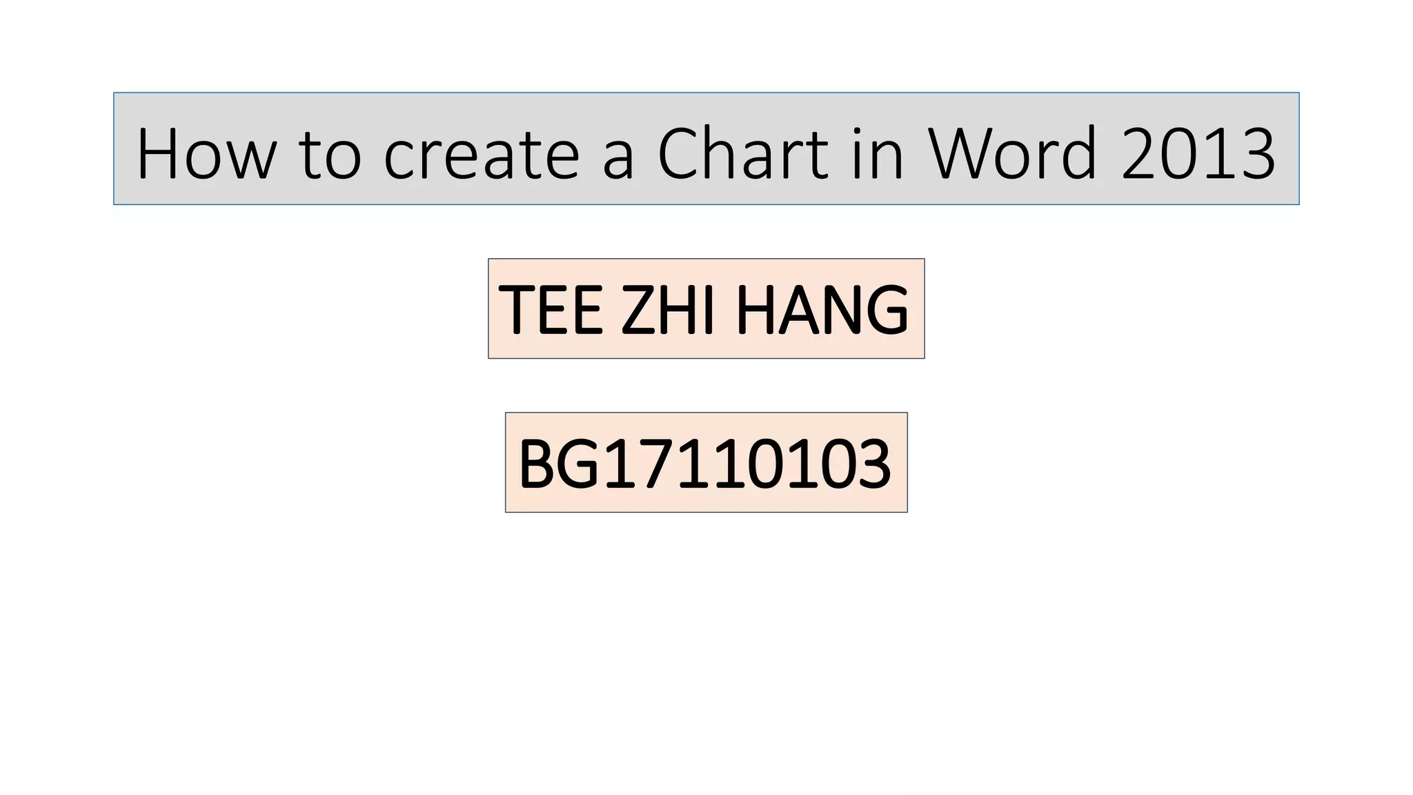 How To Create A Chart In Word 2013 | Ppt