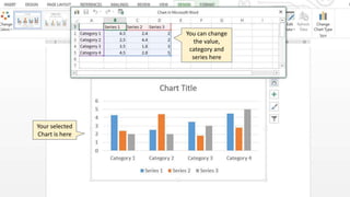 How to create a Chart in Word 2013 | PPTX