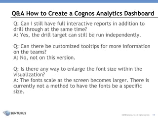 How to Create a Cognos Analytics Dashboard | PPTX
