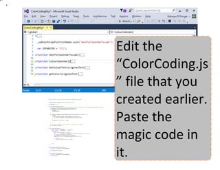 How to create a color coded calendar in share point 2010 | PPT