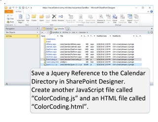 How to create a color coded calendar in share point 2010 | PPT