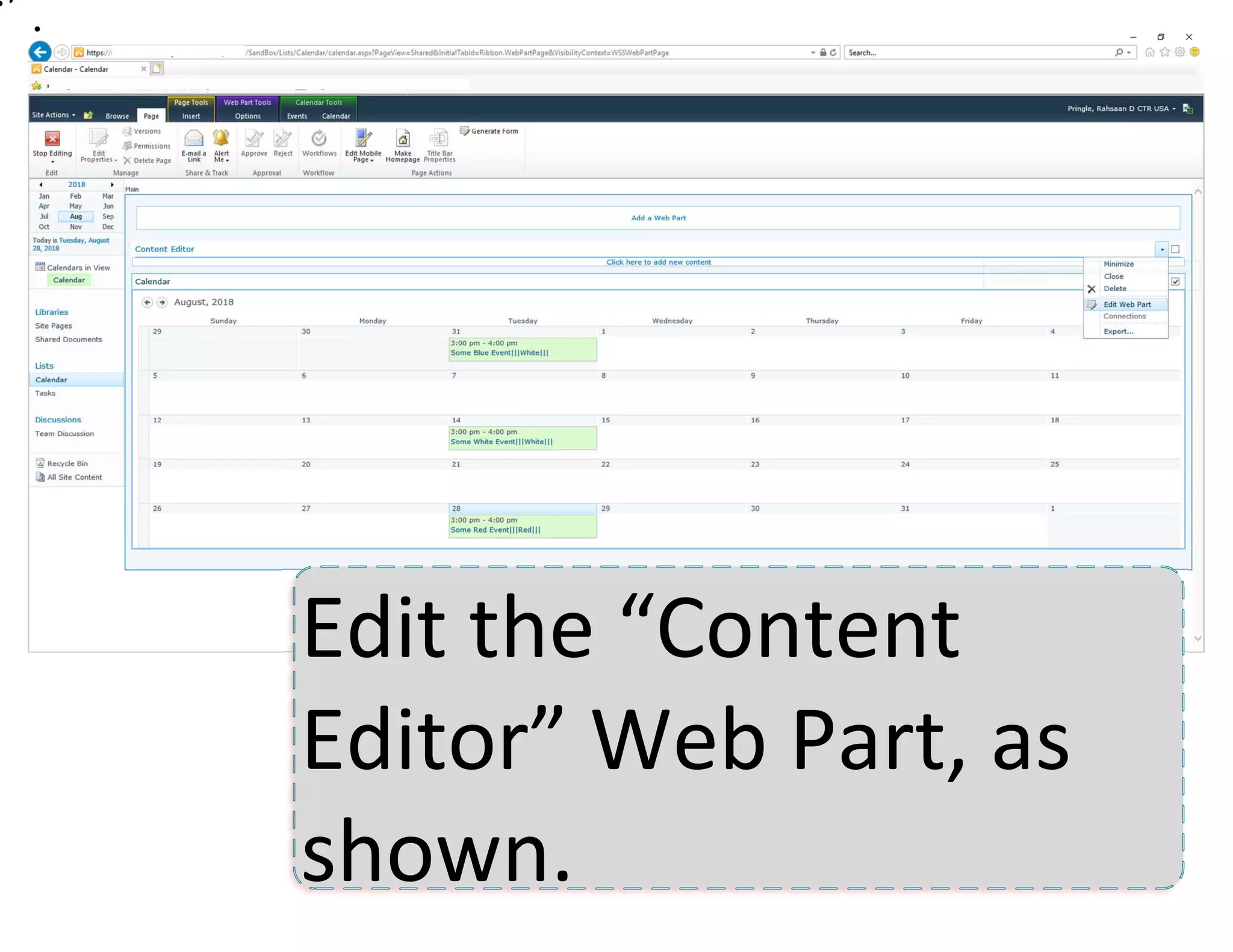 How to create a color coded calendar in share point 2010 | PPT