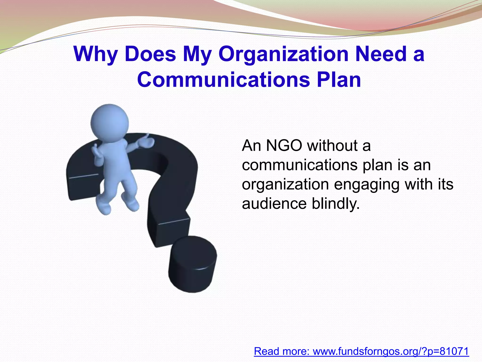 How to Create a Communications Plan for your NGO | PPTX