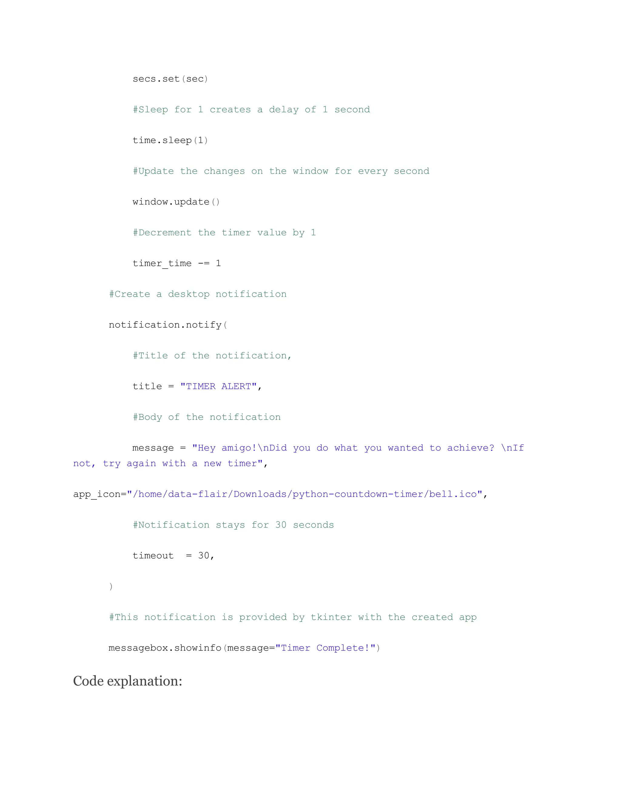 How To Create A Countdown Timer In Pythonpdf
