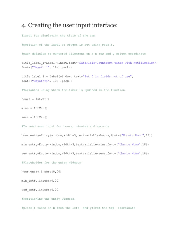 How To Create A Countdown Timer In Pythonpdf